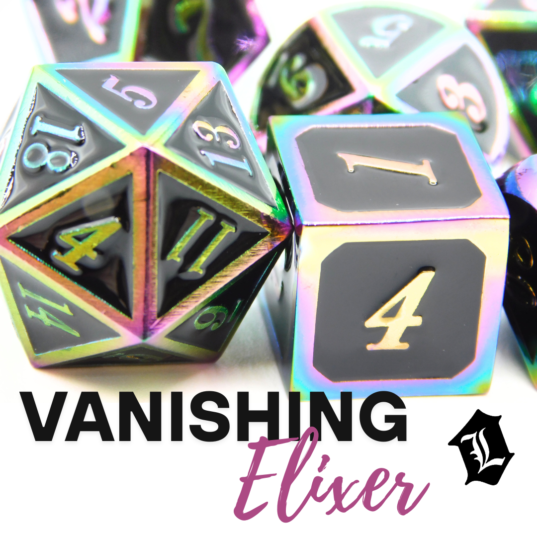 [VANISHING ELIXER] SOLID METAL DICE SET – ONE LINK AT A TIME