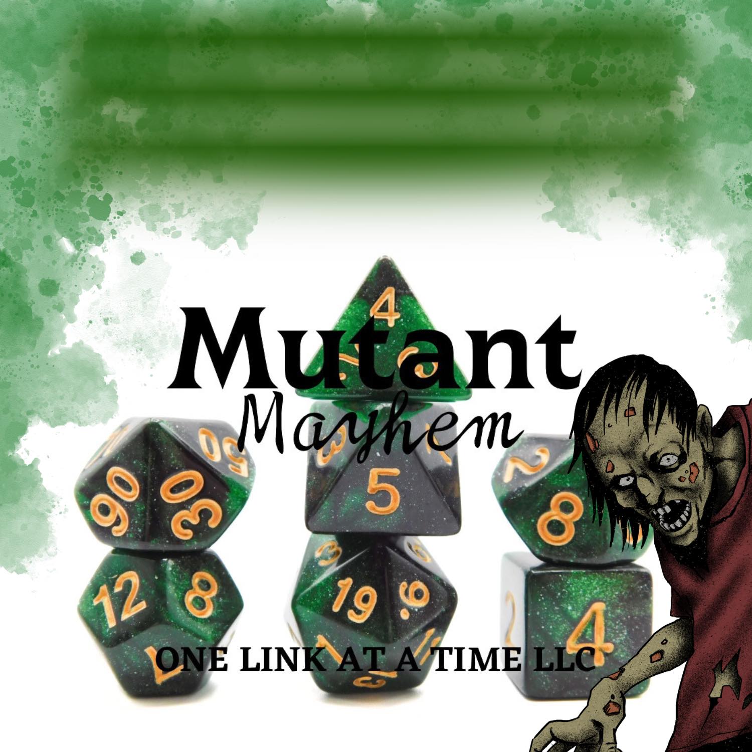 [MUTANT MAYHEM] ACRYLIC DICE SET – ONE LINK AT A TIME